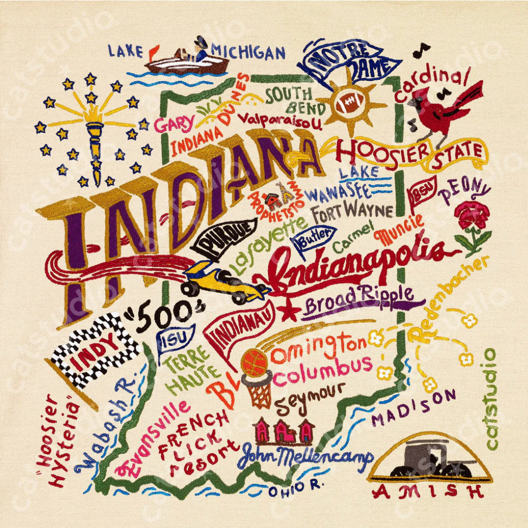 Art Print Indiana 8x8 — Peppercorn